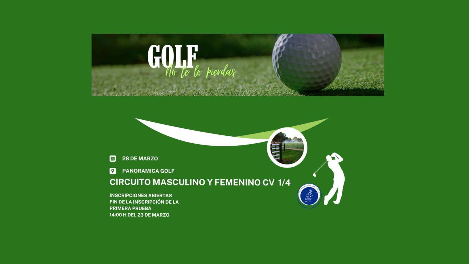 Grandes novedades en el Circuito Masculino y Femenino CV – GOLF CV
